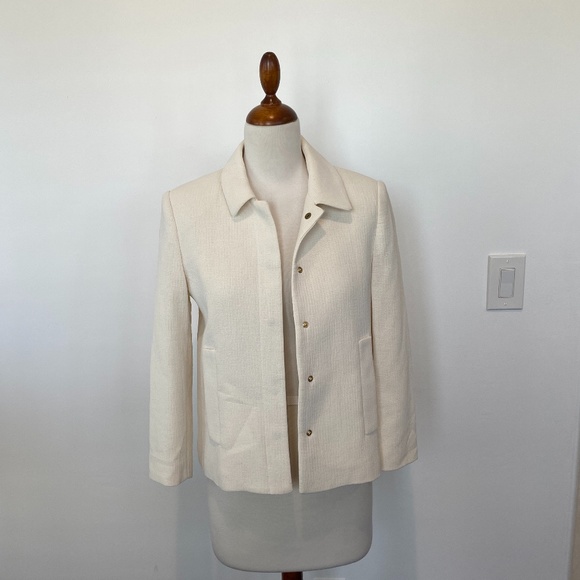Zara | Jackets & Coats | Zara Cream Jacket | Poshmark